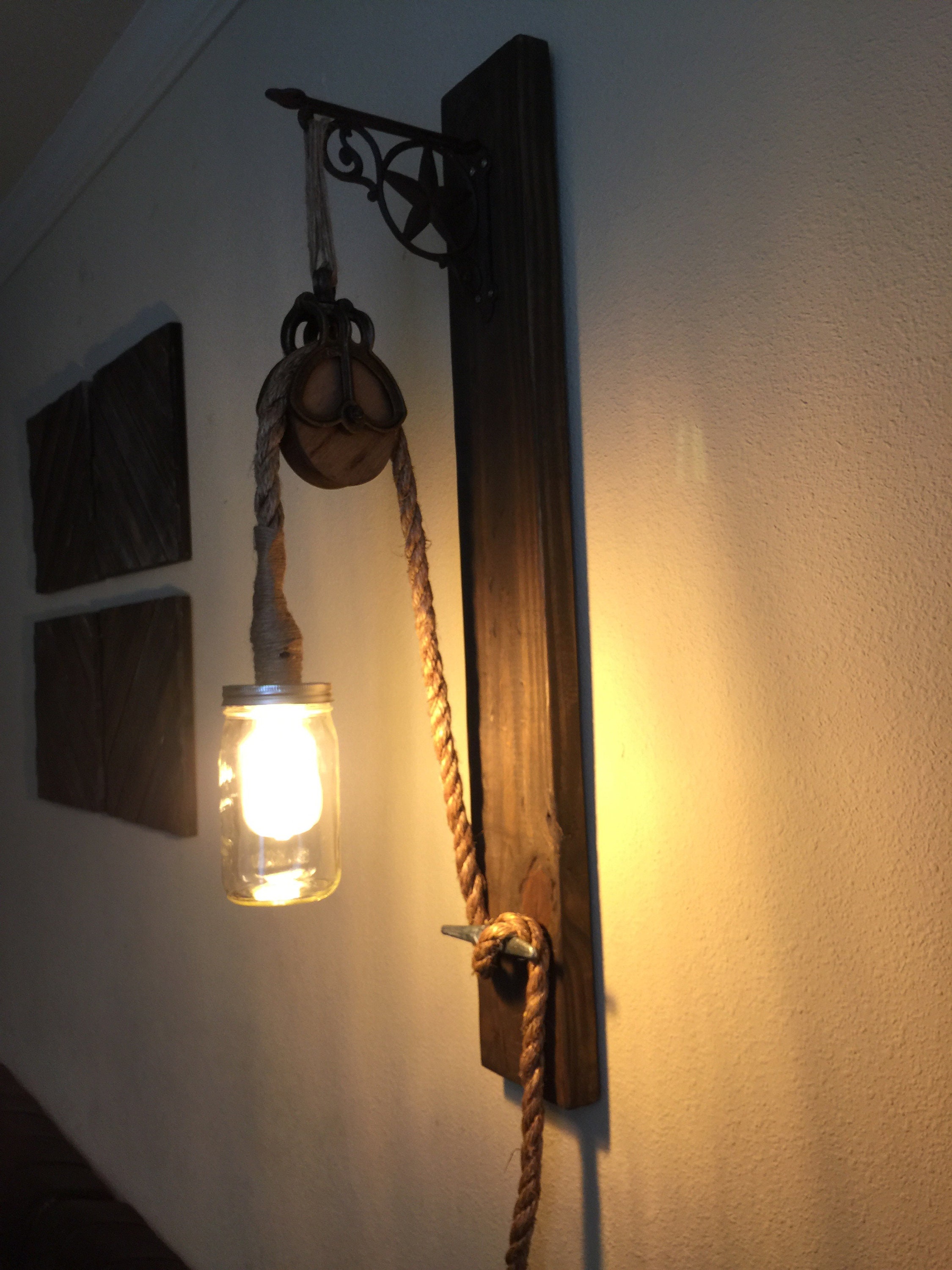 Pendant Rope Lamp - Etsy