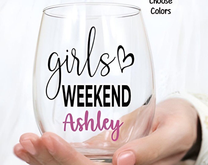 Girls Trip Wine Glasses, Girls Trip Gifts, Girls Getaway Wine Glass ...