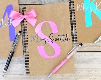 Personalized Teacher Notebooks Teacher Appreciation Gift - Etsy
