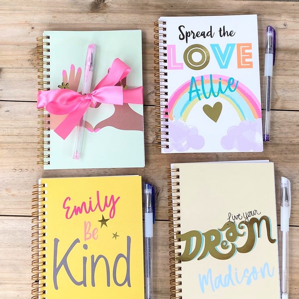 Girls Personalized Notebooks - Etsy