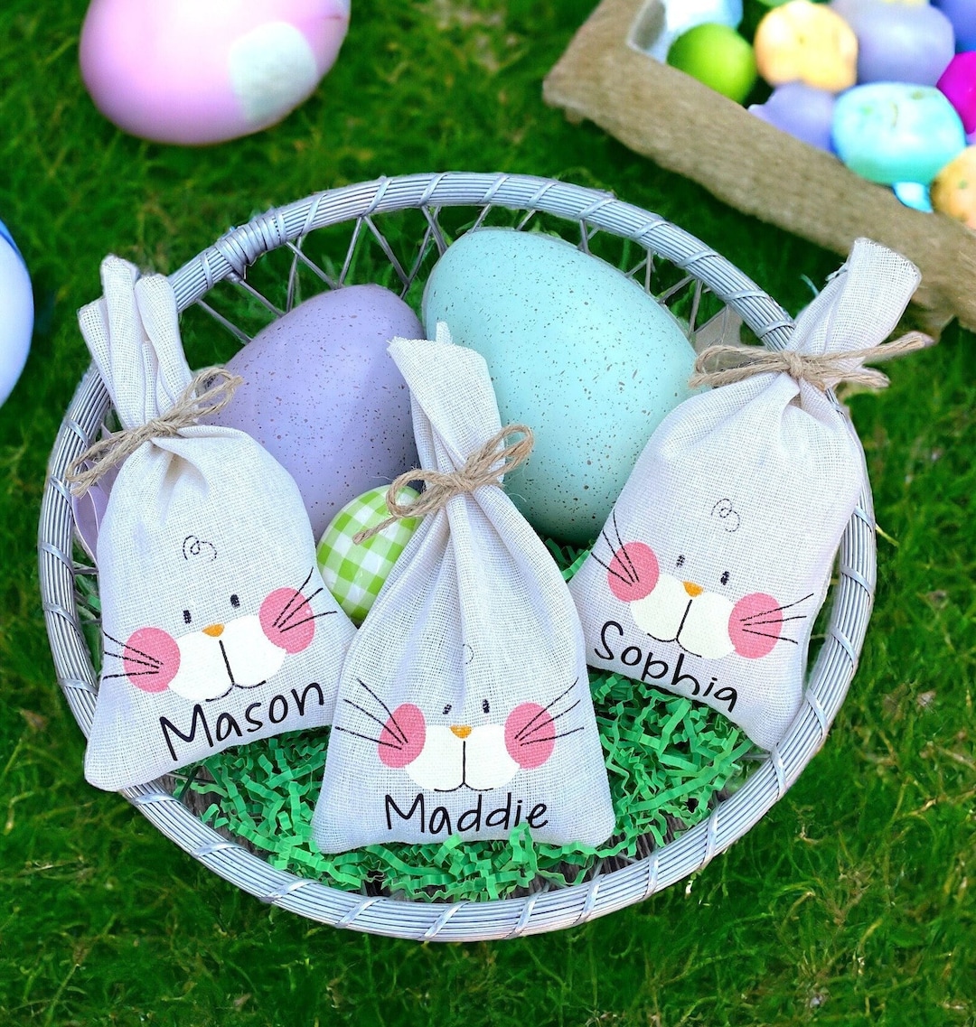 Easter Gift for Kids, Personalized Easter Treat Bags, Easter Basket ...