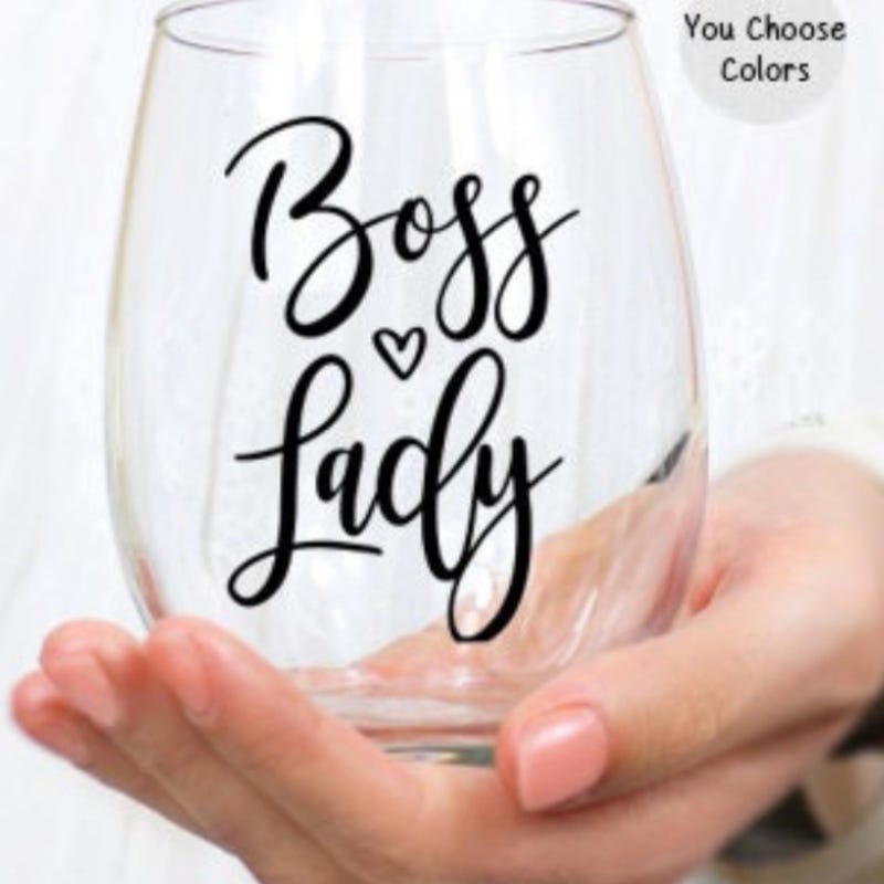 Boss Lady Wine Glass - Etsy
