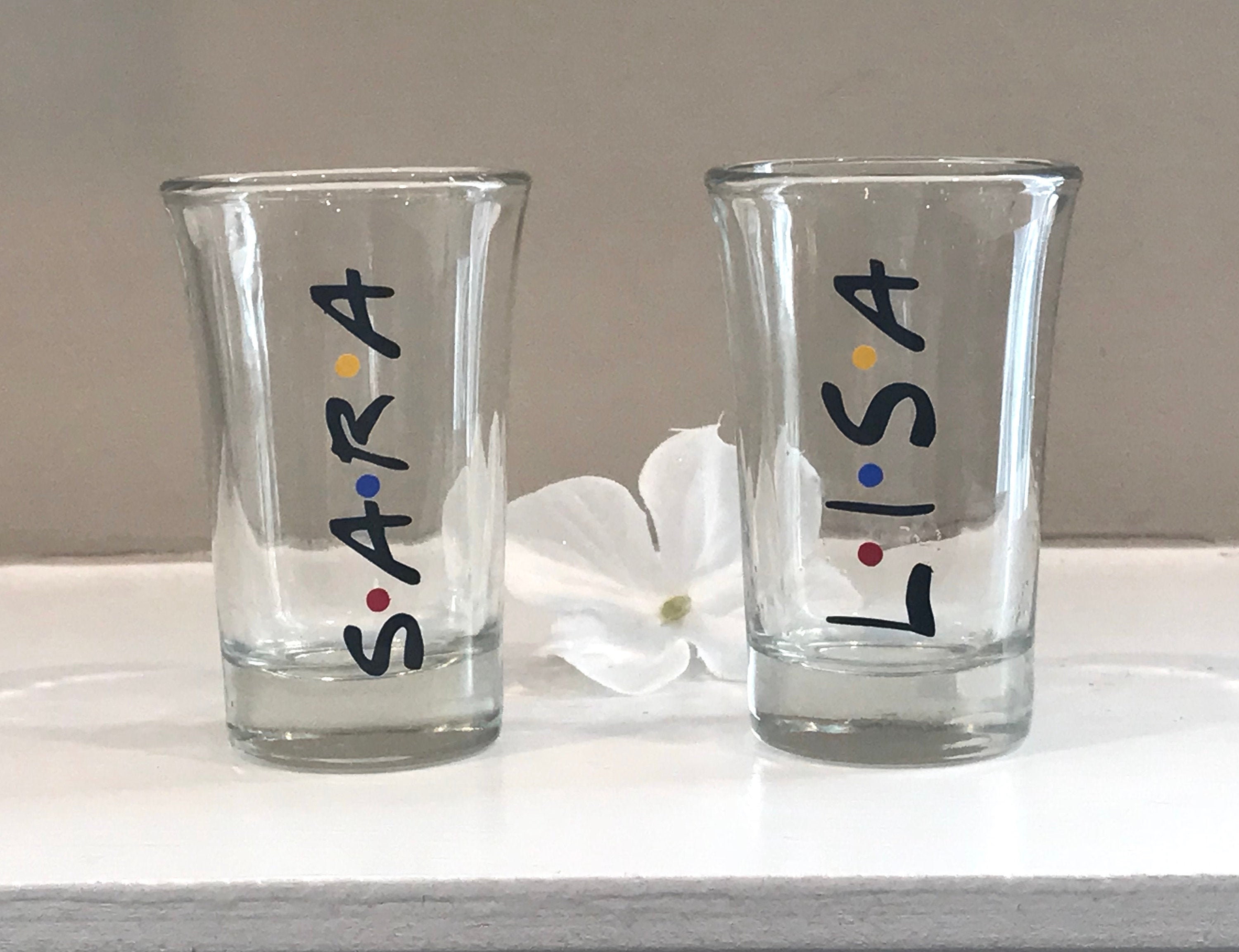 Personalized Shot Glasses Friends Shot Glasses Bridesmaid | Etsy