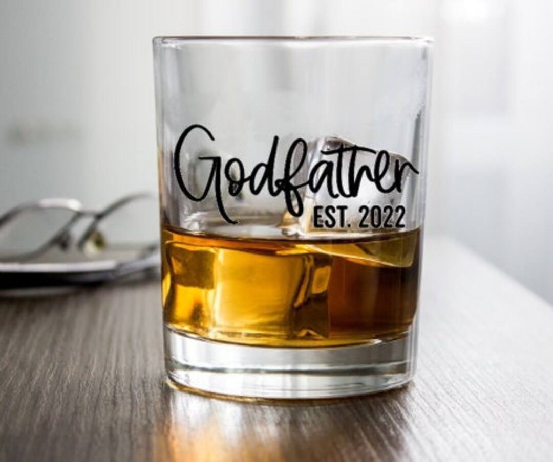 Godfather Whisky Glass, Godfather Rocks Glass, Gift for Godfather, Gift ...