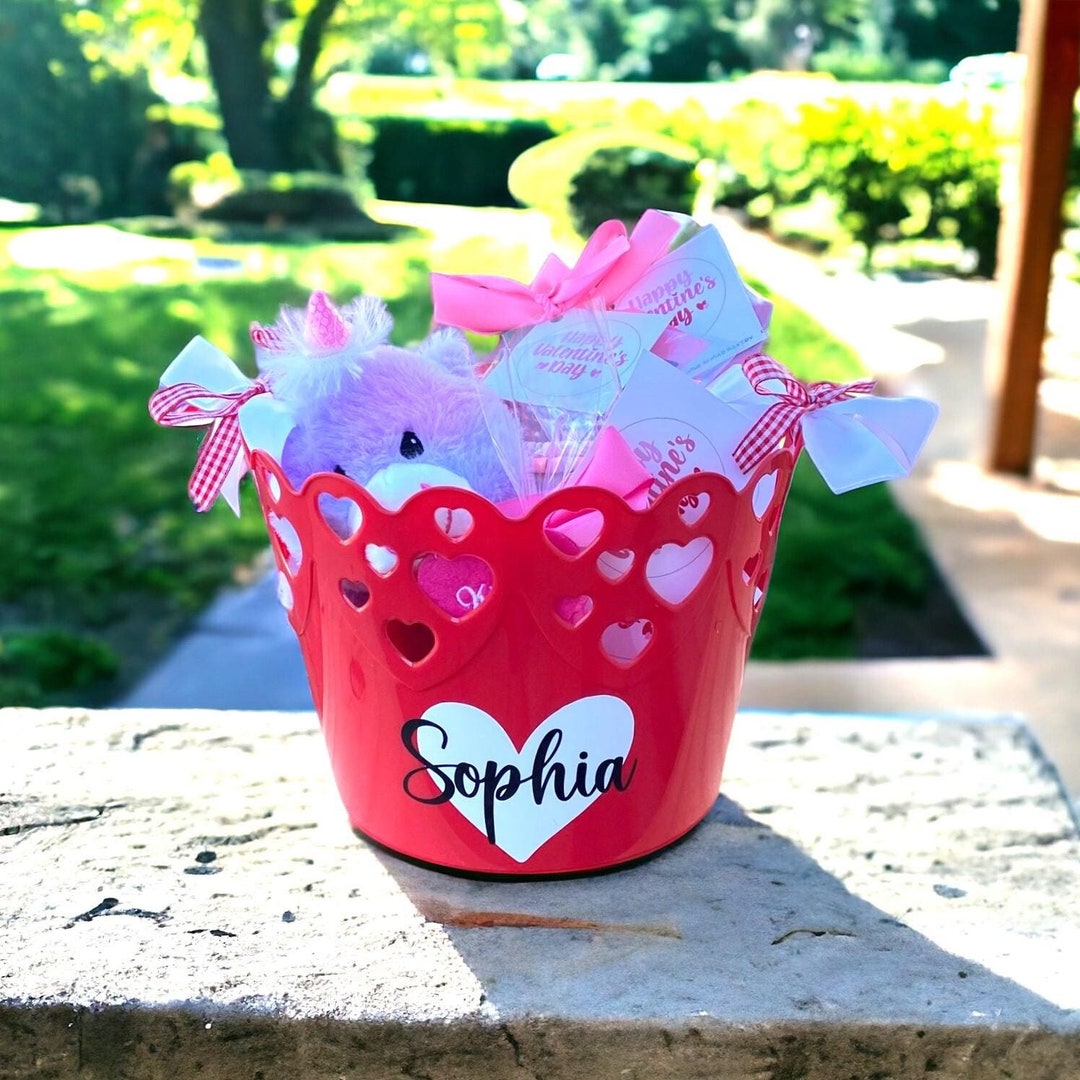 Valentines Basket for Kids, Valentines Gift Basket, Valentine's Day ...