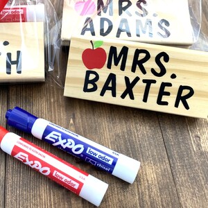 Teacher Christmas Gifts, Personalized White Board Eraser, Teacher Gift ...