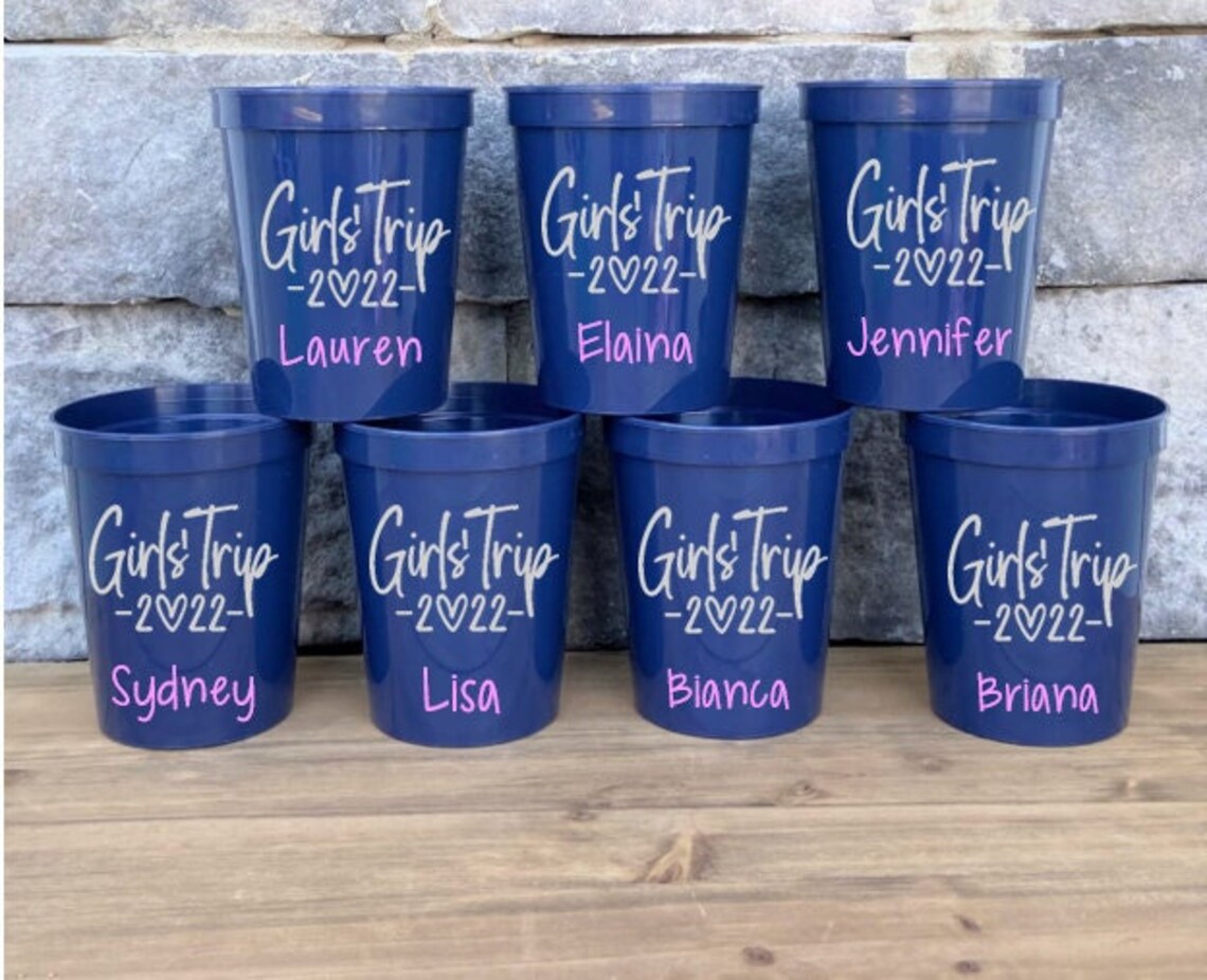 Personalized Cups Party Cups Girls Weekend Cups Stadium - Etsy