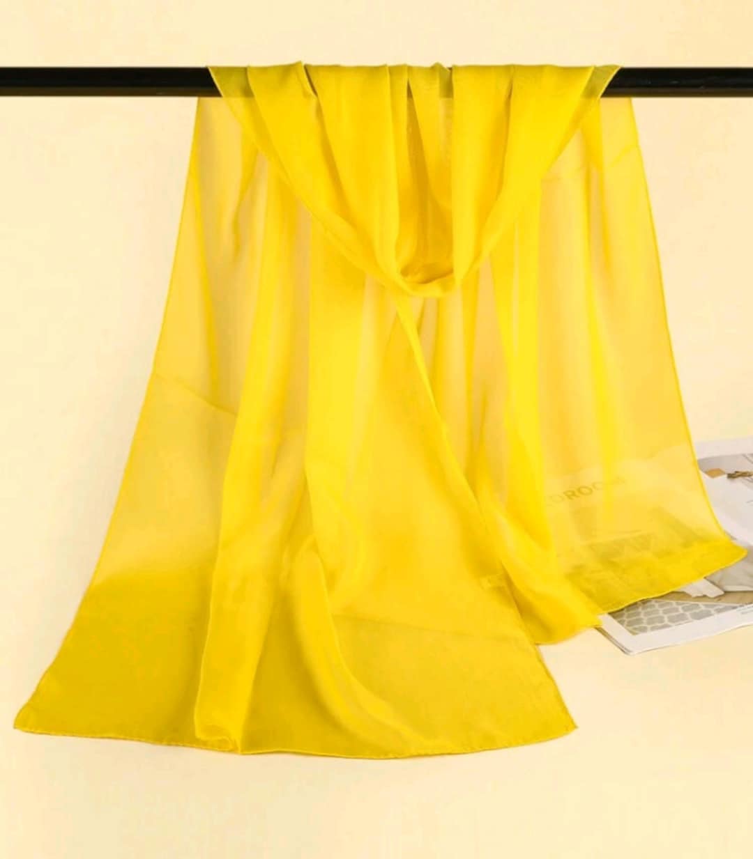 Beautiful Ladies Bright Yellow Chiffon Evening Scarf - Etsy