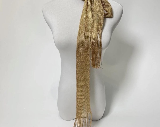 Gold Sequin Scarf - Etsy
