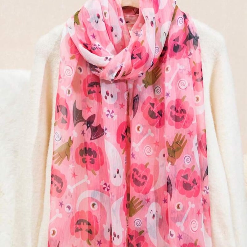 Pink Ghost Scarf - Etsy UK