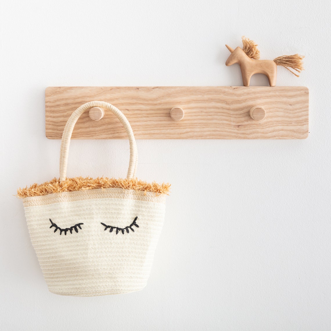 Jumbo Peg Rail Solid Ash Wooden Peg Rack Wall Mounted - Etsy UK