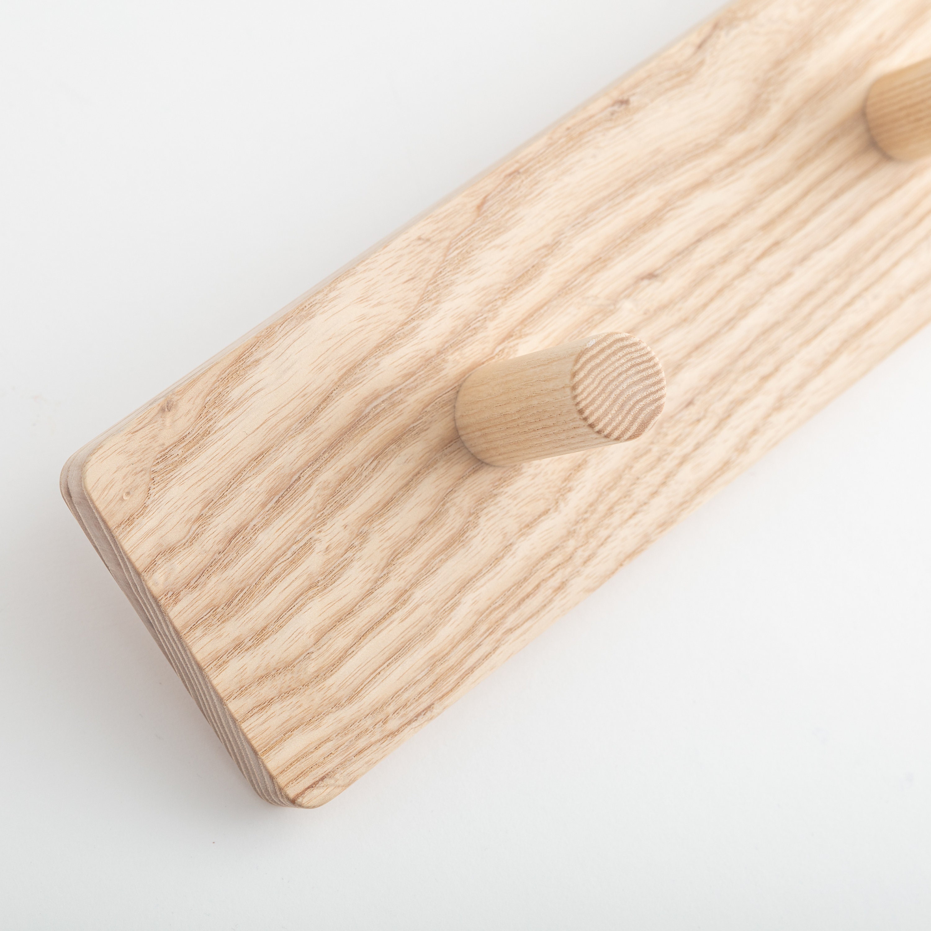 Jumbo Peg Rail Solid Ash Wooden Peg Rack Wall Mounted - Etsy UK