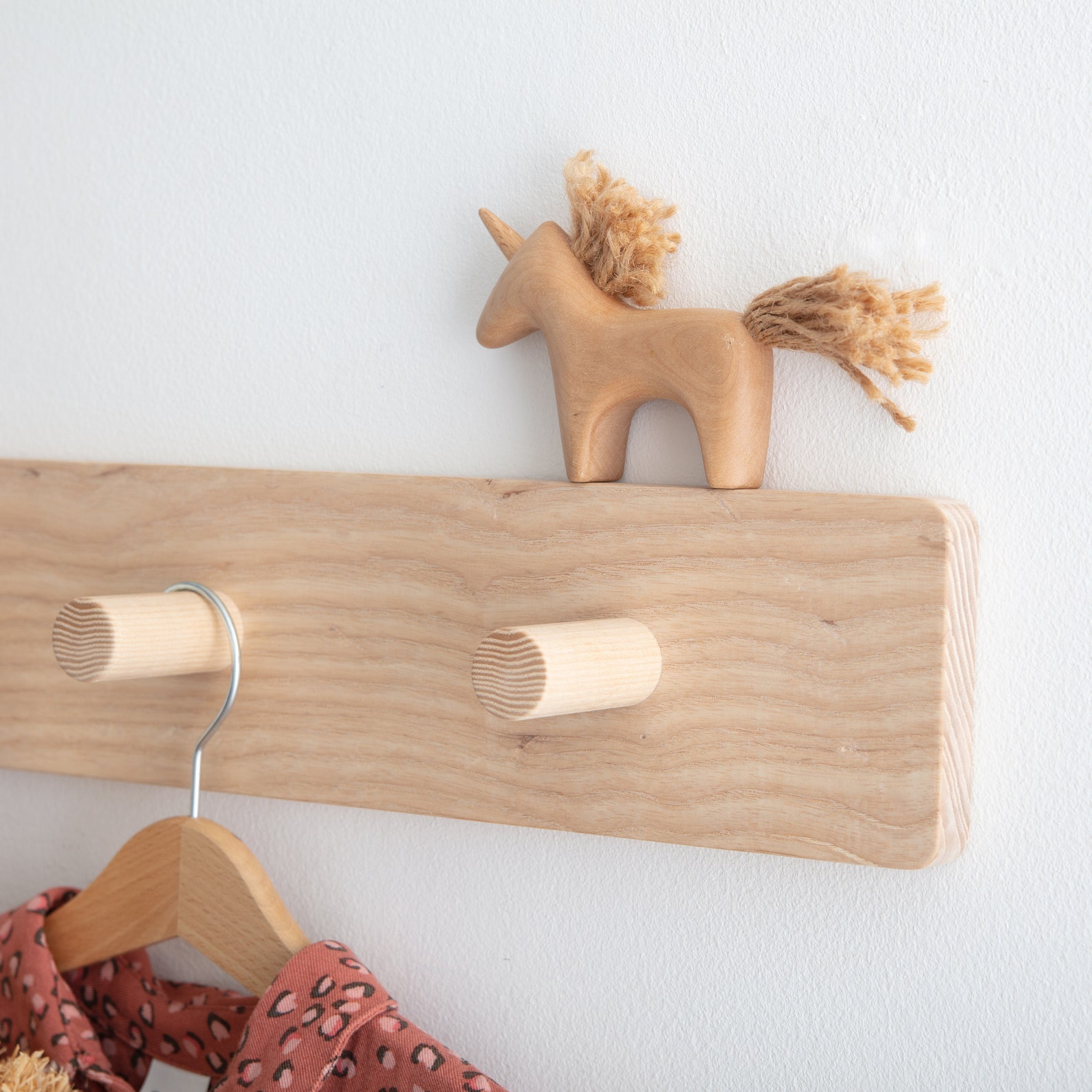 Jumbo Peg Rail Solid Ash Wooden Peg Rack Wall Mounted - Etsy UK