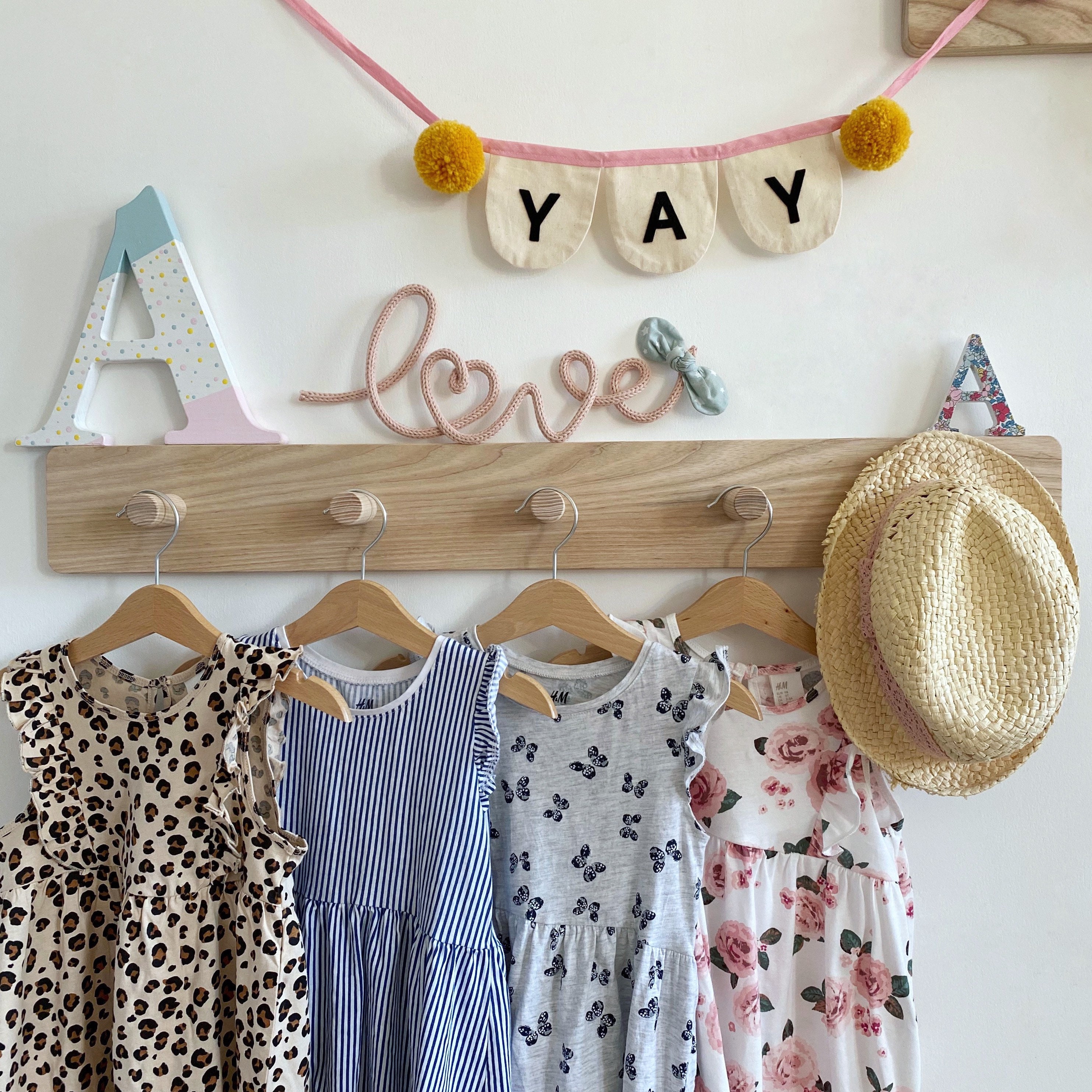 Jumbo Peg Rail Solid Ash Wooden Peg Rack Wall Mounted - Etsy UK