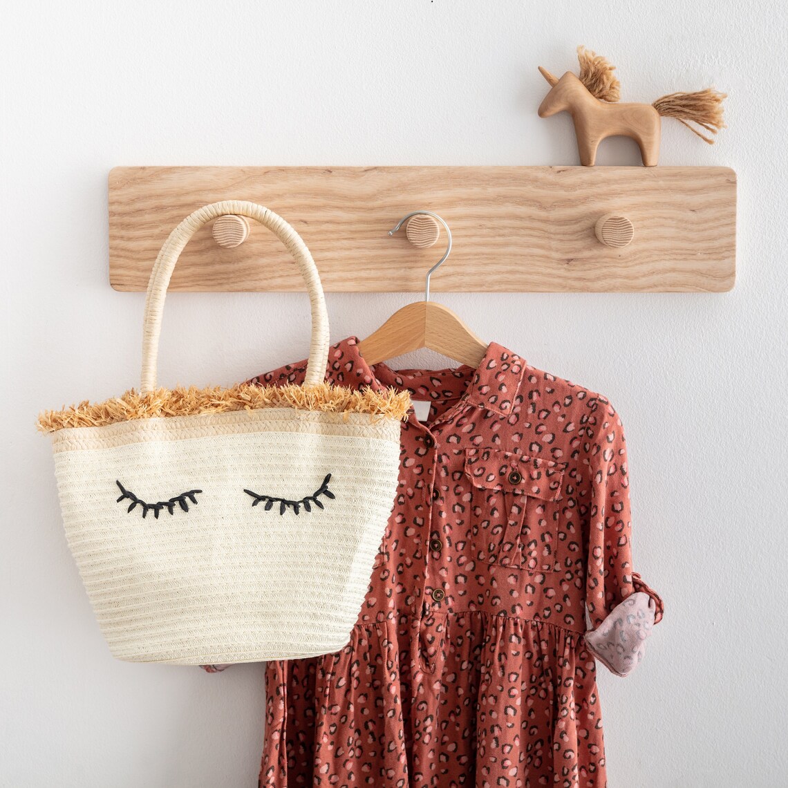 Jumbo Peg Rail Solid Ash Wooden Peg Rack Wall Mounted - Etsy UK