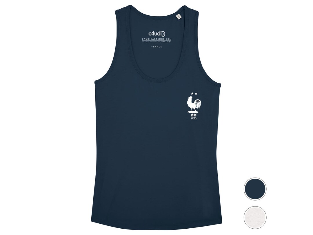 Top 2 STARS French Team Football Tank Top - Etsy UK