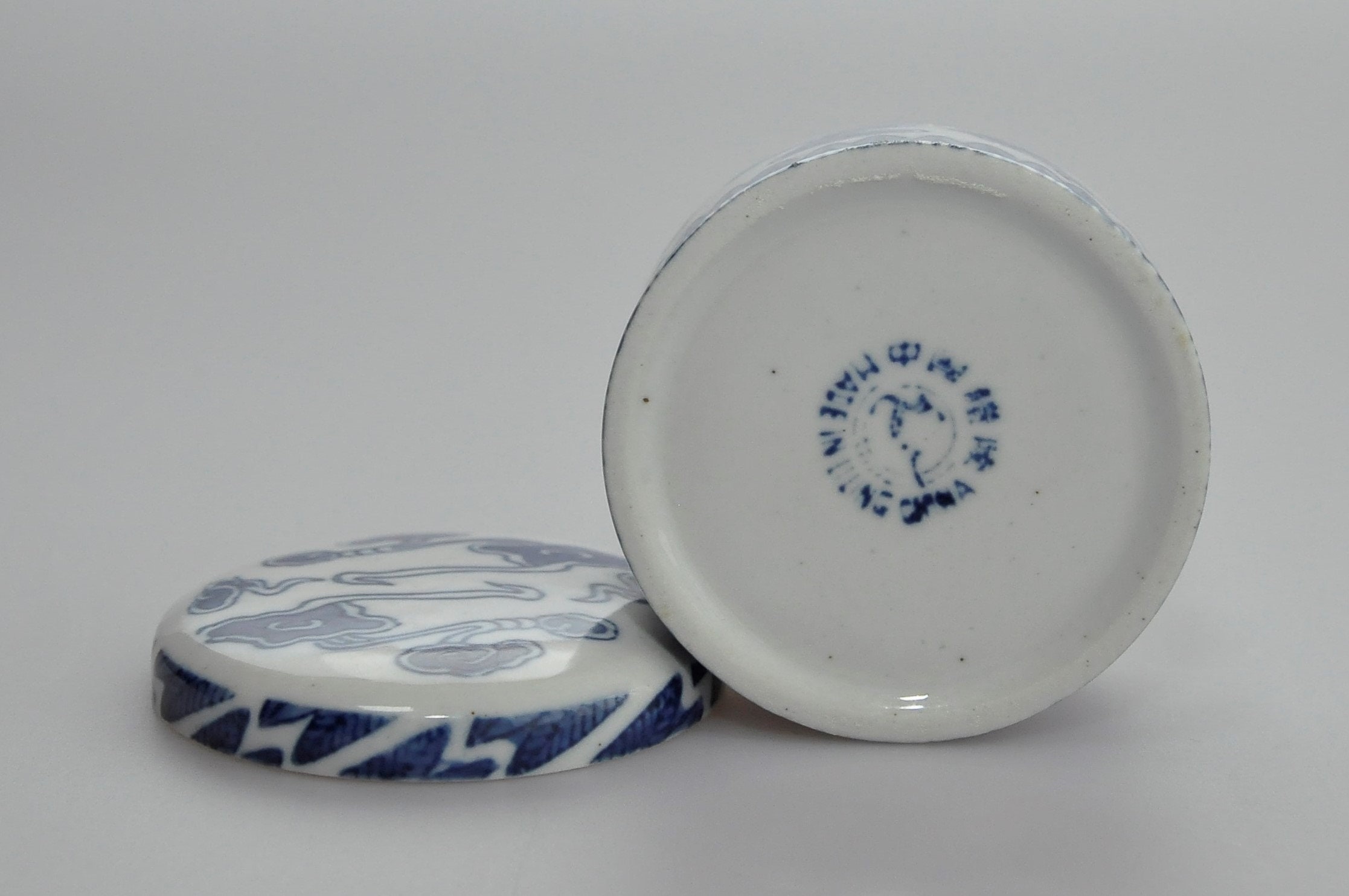 Liling China Blue and White Porcelain Pill Box Trinket Box | Etsy