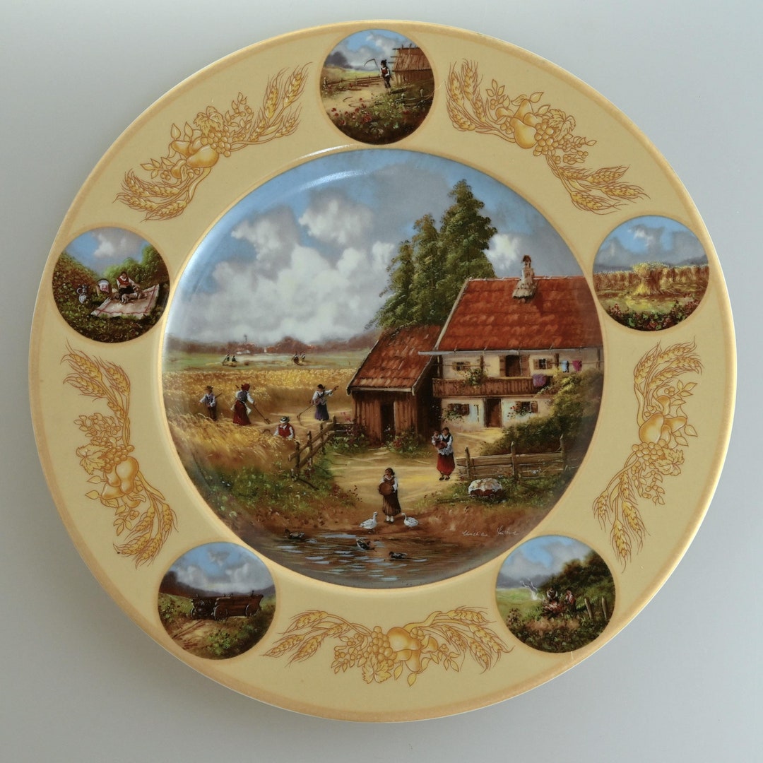 THANKSGIVING Collectible Plates | Years 1989, 1991 | Germany - Etsy