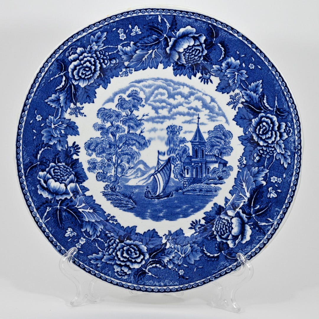 1960s Blue and White Collectible Plate ARABIA Finland - Etsy