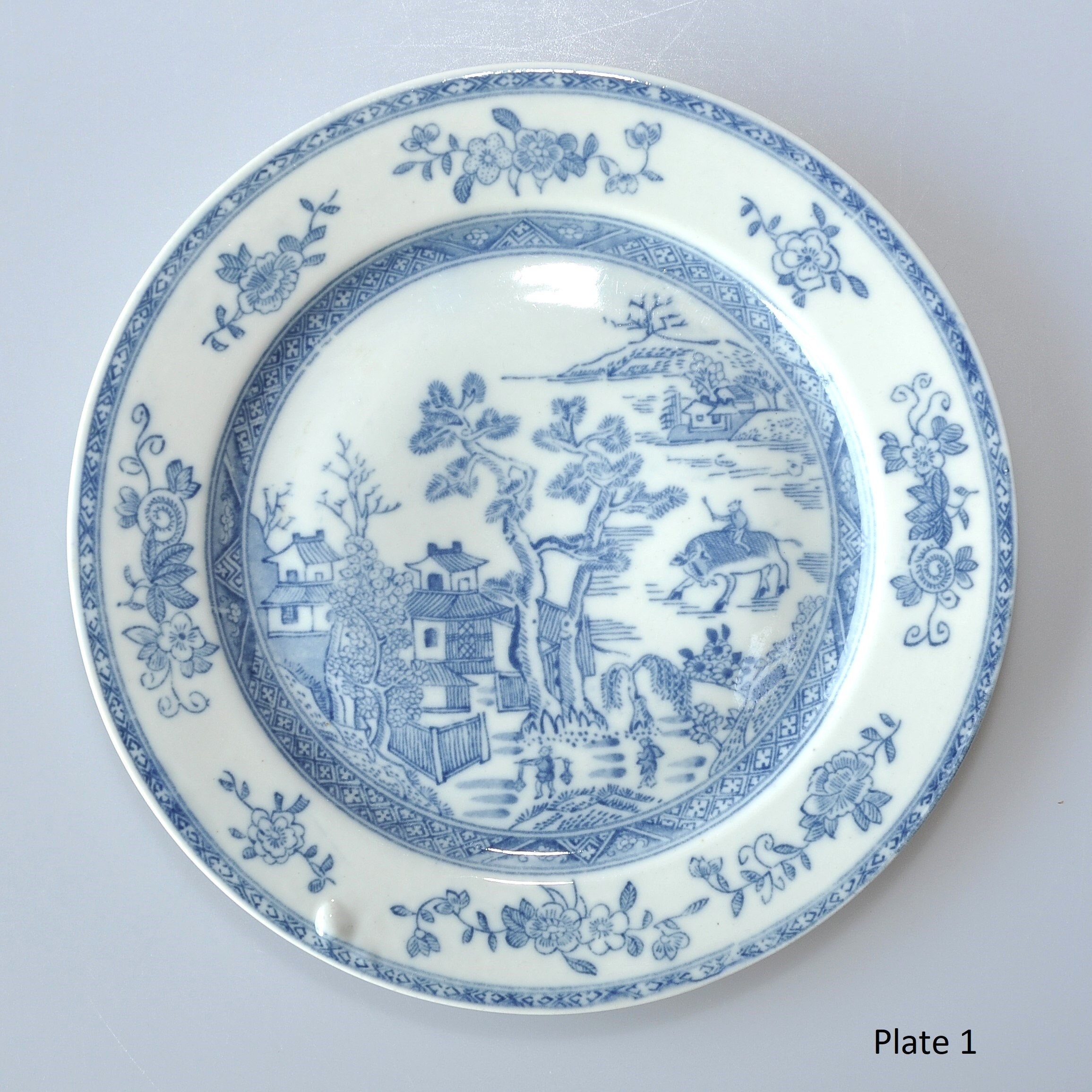 Vintage Porcelain Decorative Landscape Pagoda Plate/dish - Etsy