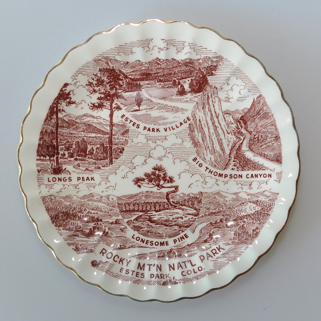 ROCKY Mountain National Park COLORADO Vintage Collectible Plate United ...
