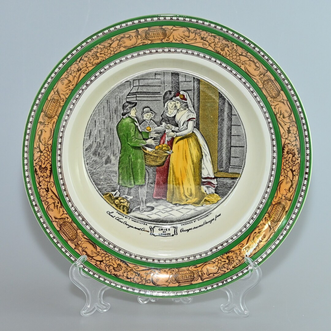 CRIES OF LONDON Collectible Plate - Adams Tunstall England 1940s - Etsy