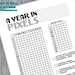A Year in Pixels Bullet Journal-printable Pages | Etsy