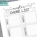 Master Chore List Bullet Journal-printable Pages - Etsy