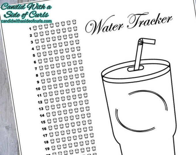 Water Tracker Bullet Journal-printable Pages - Etsy