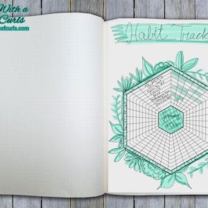Hexagon Habit Tracker Bullet Journal Printable JPEG Images - Etsy