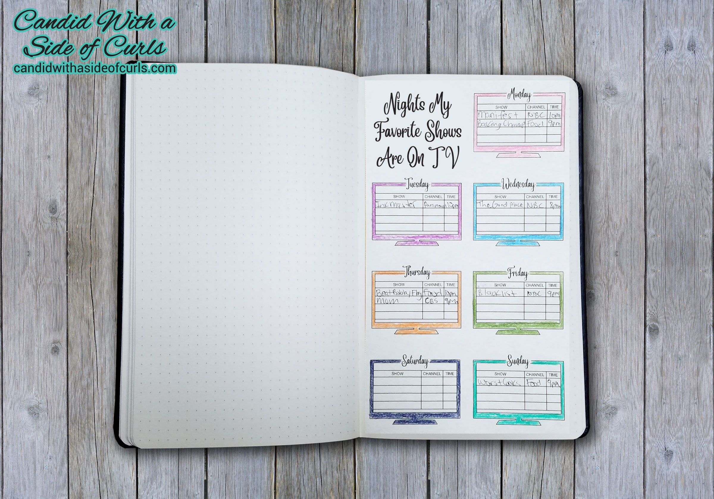 TV Shows List Bullet Journal-printable Pages - Etsy