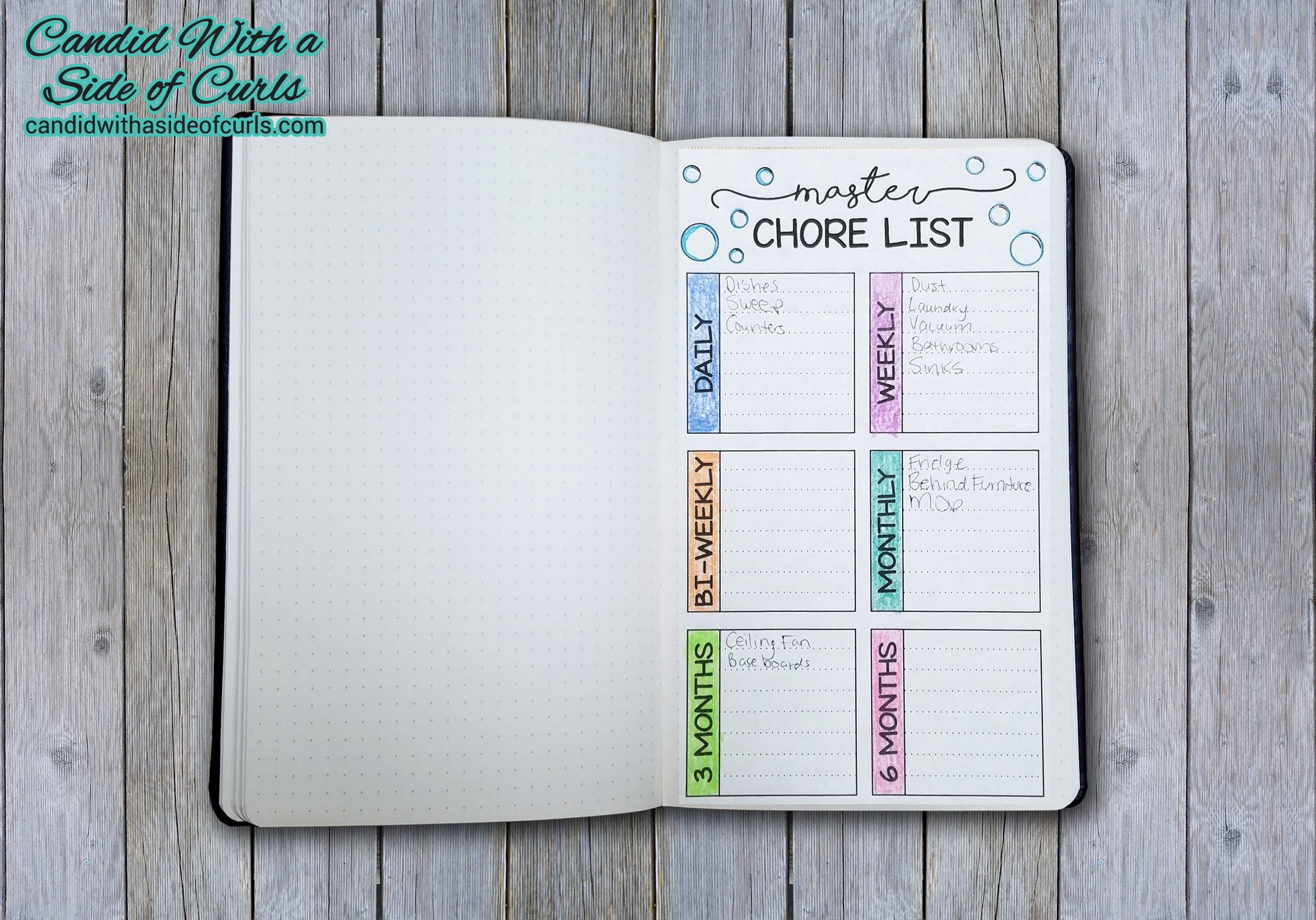 Master Chore List Bullet Journal-printable Pages - Etsy