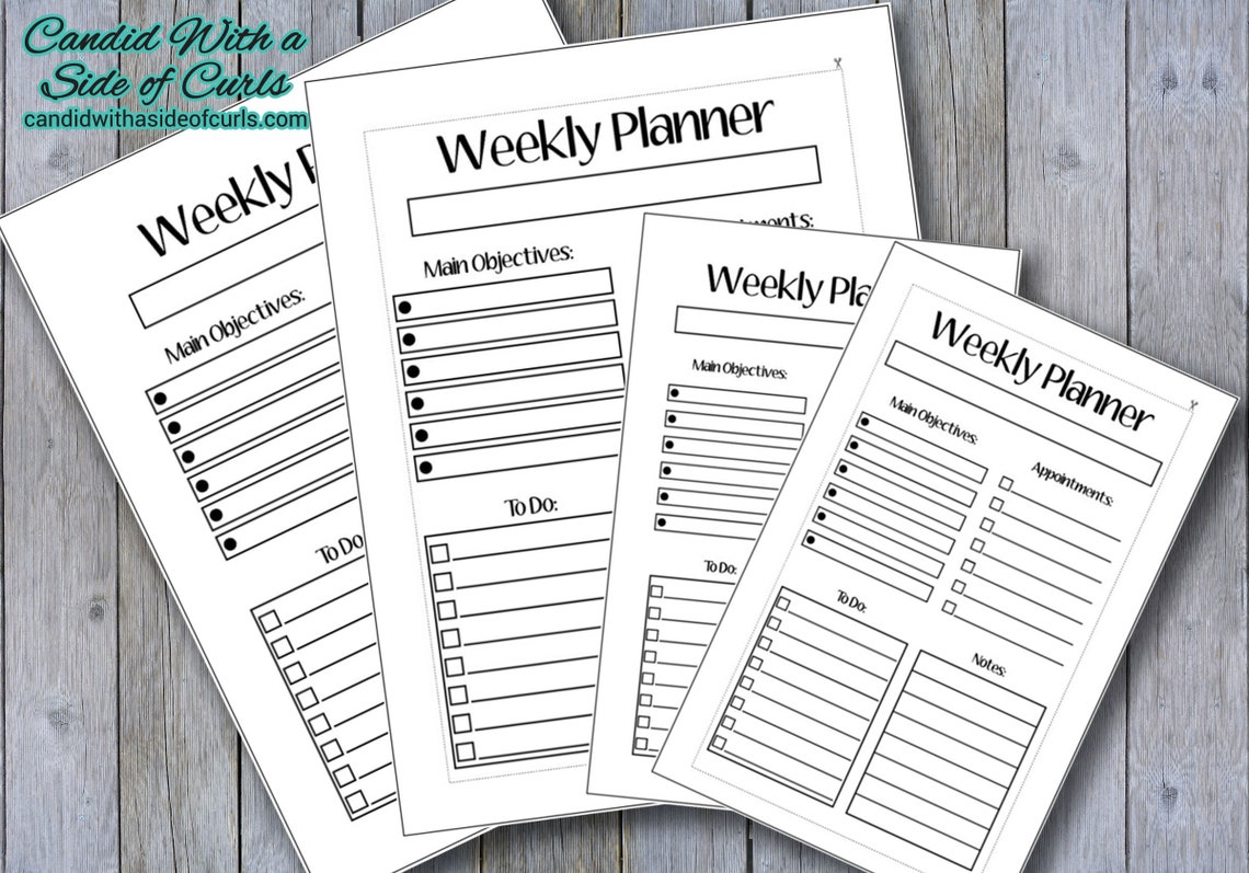 Weekly Planner Bullet Journal-printable Pages - Etsy