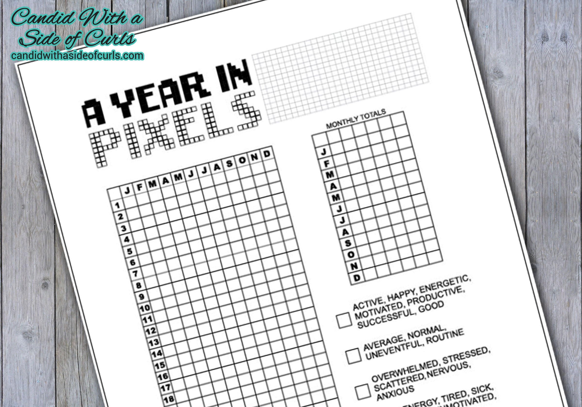 A Year in Pixels Bullet Journal-printable Pages - Etsy