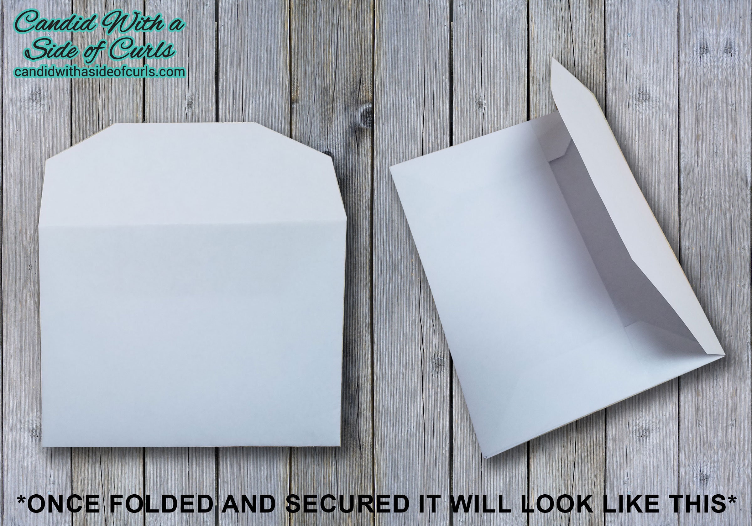 Quarter Page Envelope Printable Template - Etsy