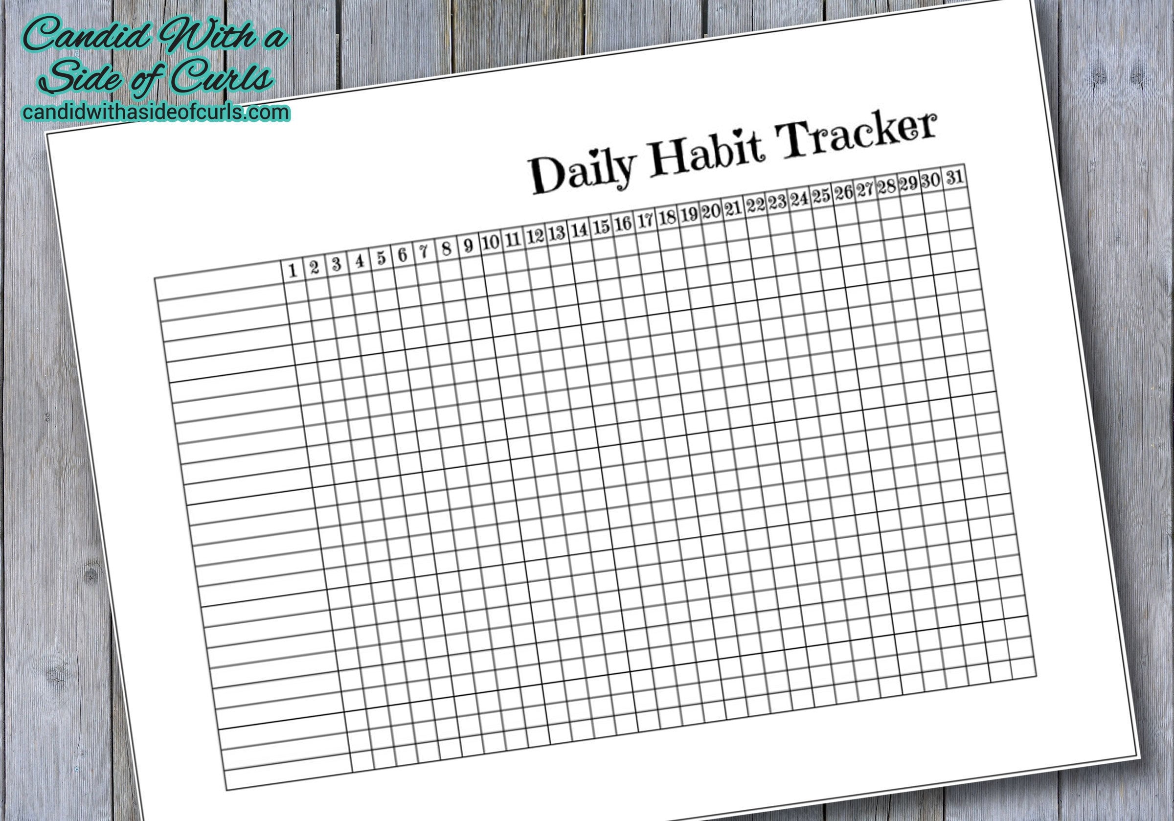 Daily Habit Tracker Bullet Journal-printable Pages - Etsy