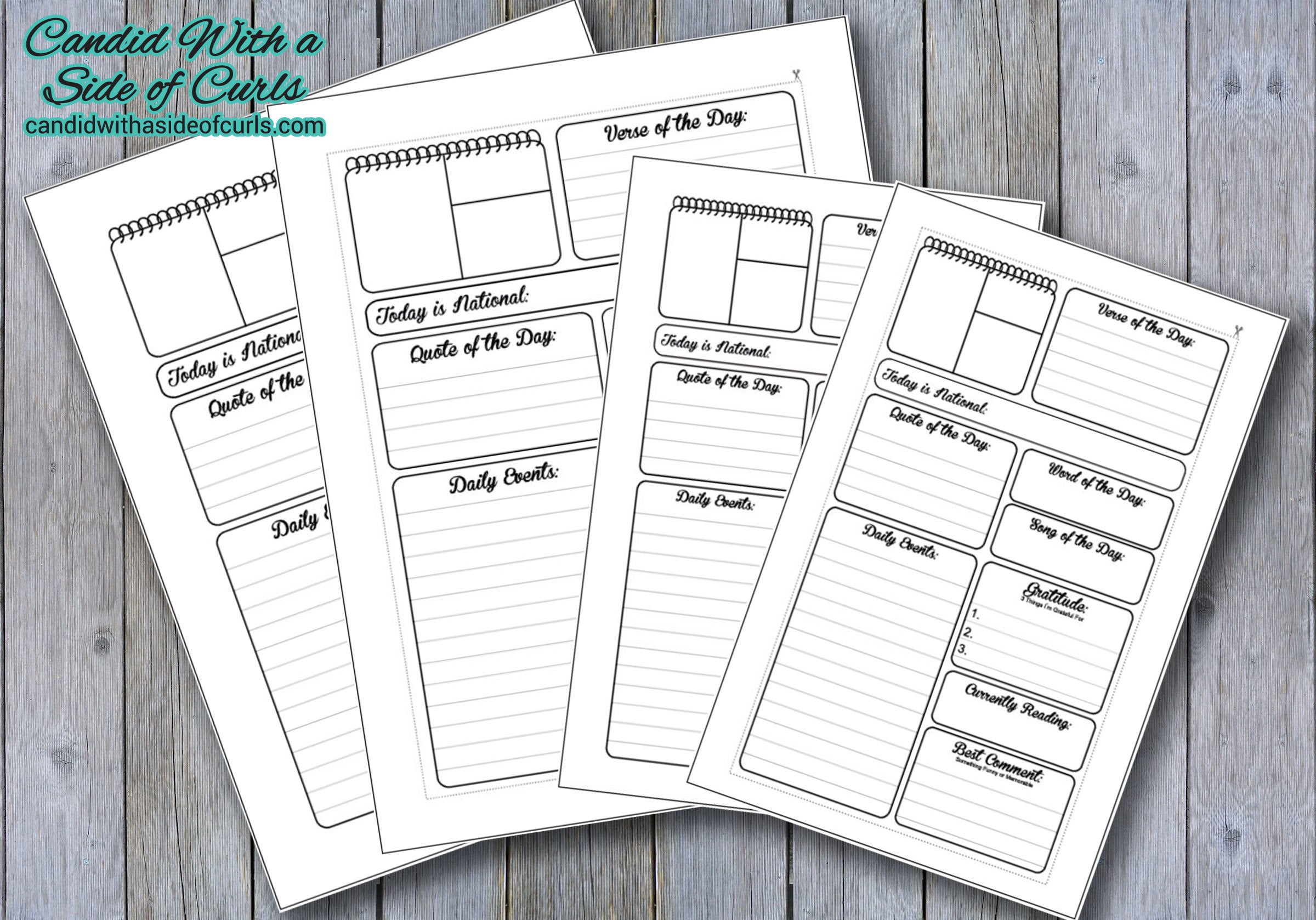 Daily Journal Page for Bullet Journal-printable Pages - Etsy