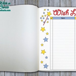 Wish List Bullet Journal Printable Pages - Etsy