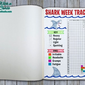 Shark Week Tracker Bullet Journal-printable Pages - Etsy UK