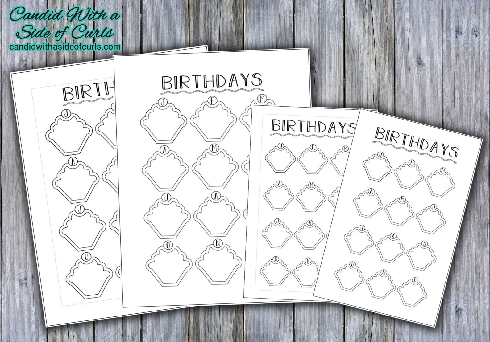 Birthday Log Bullet Journal-printable Pages - Etsy