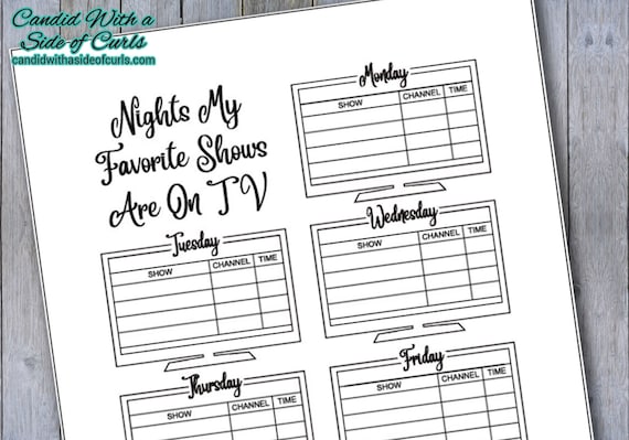 TV Shows List Bullet Journal-printable Pages - Etsy