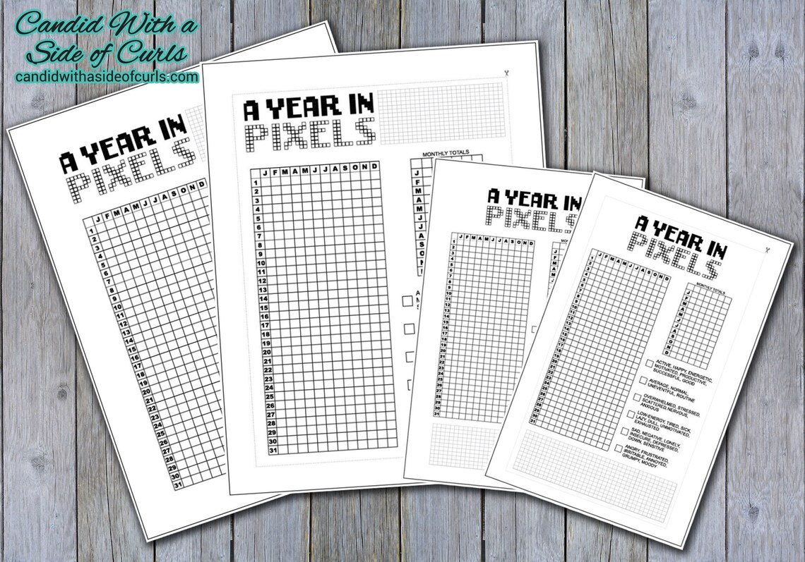 A Year in Pixels Bullet Journal-printable Pages - Etsy