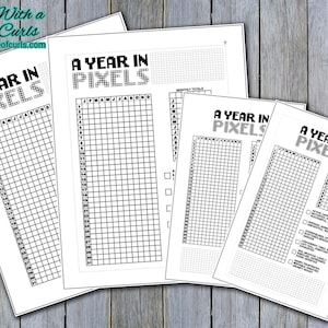 A Year in Pixels Bullet Journal-printable Pages - Etsy