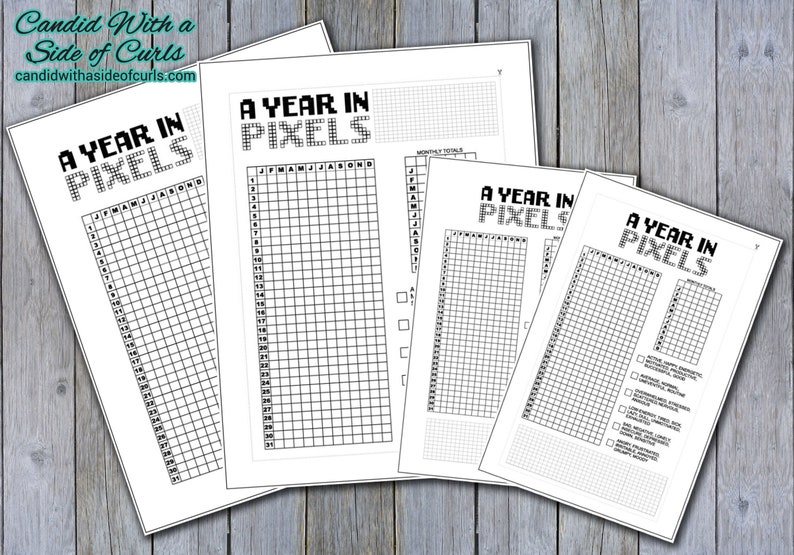 A Year in Pixels Bullet Journal-printable Pages - Etsy