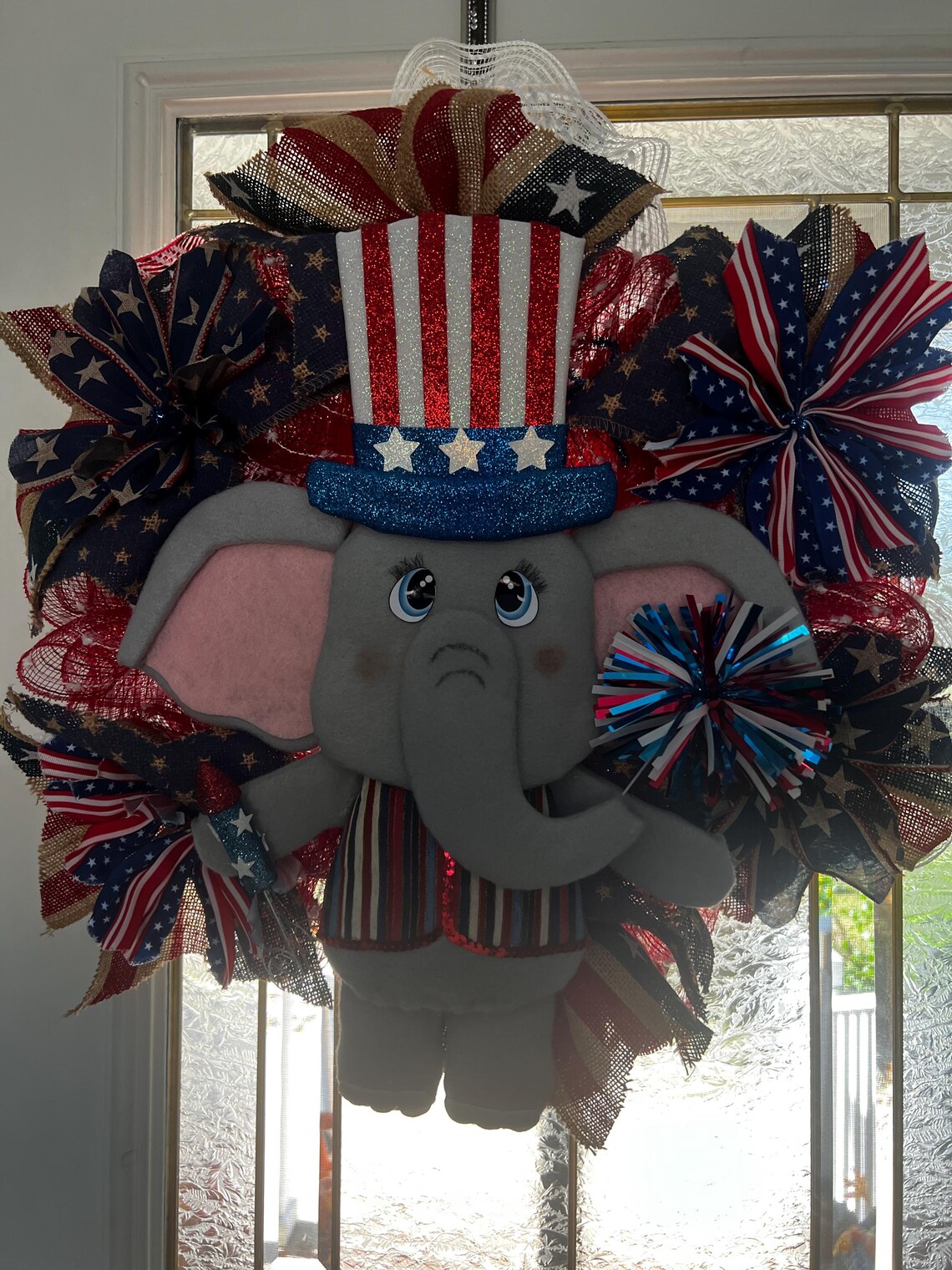 Wreath 4th of July, Veterans Day, Memorial Day, Elephant, - Etsy
