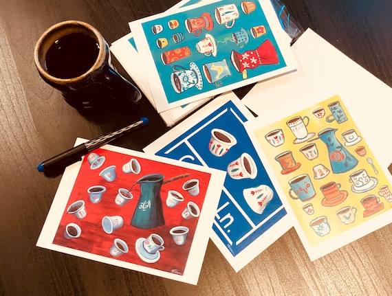 Coffee Postcards | Etsy