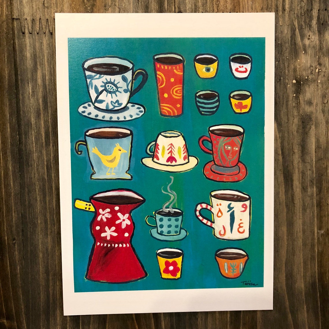 Coffee Postcards - Etsy