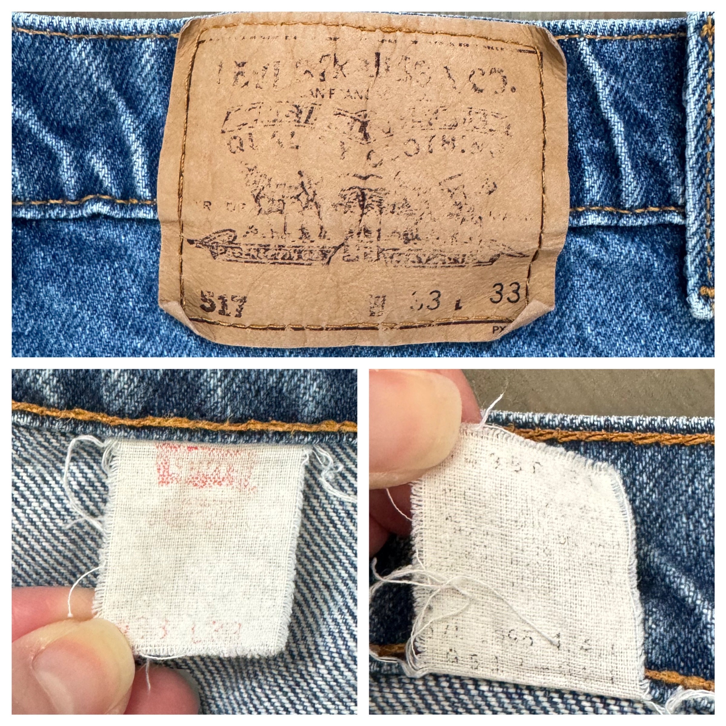 Vintage 1980s Levi’s USA 517 tag 33x33 actual 31x32 — Jean Genie ...
