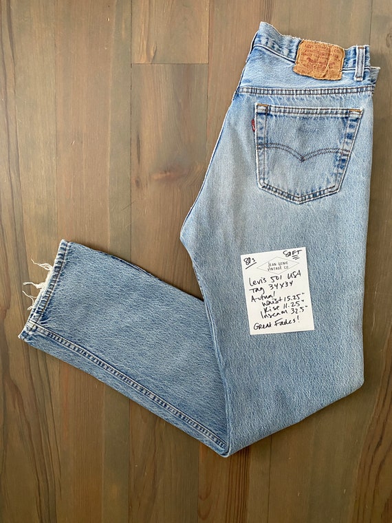 Levi's Vintage 80’s Levi’s 501 Jeans Button Fly Gray … - Gem