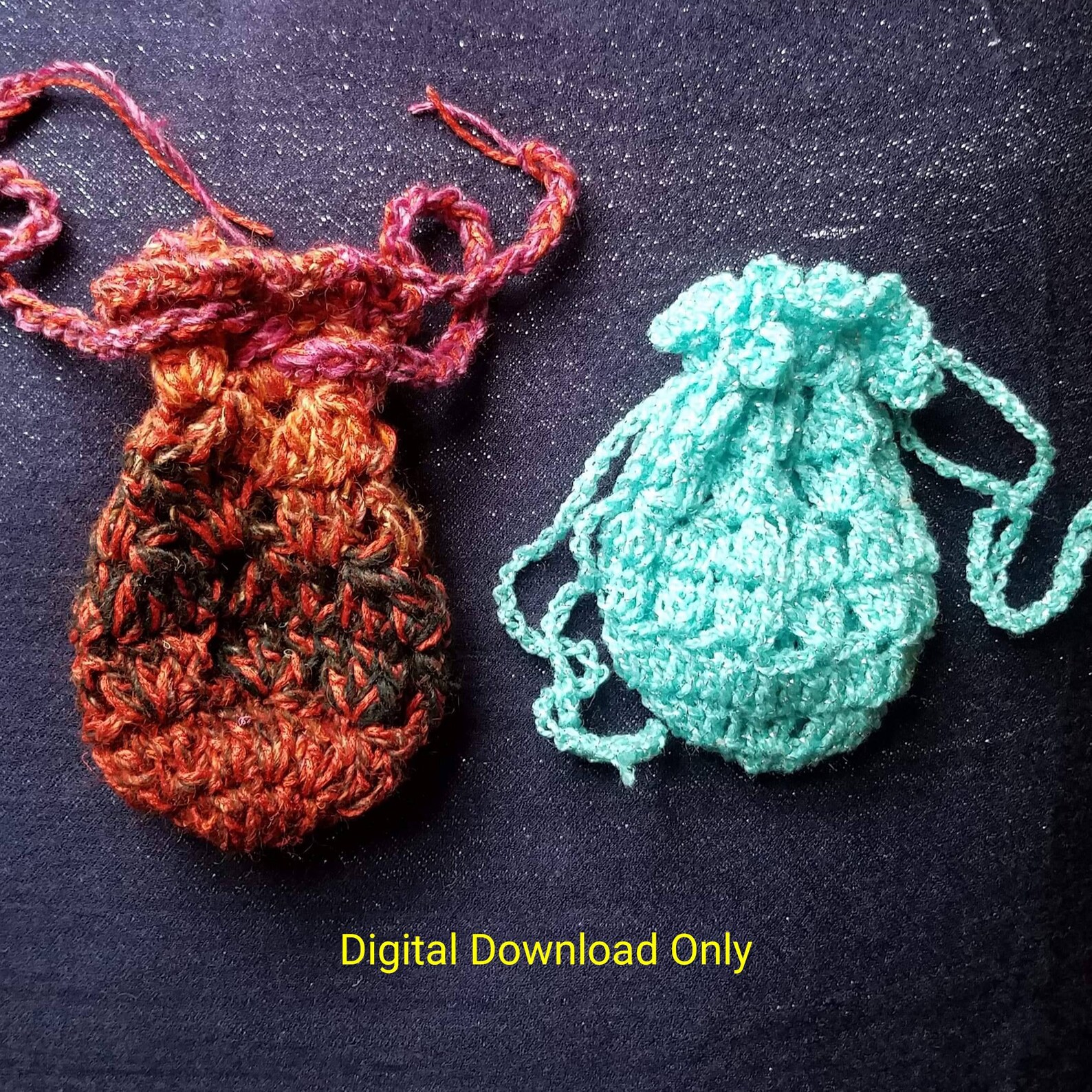 Diamond Stitch Crochet Trinket Bag Pattern; Multiple Sizes; Stash Bag ...